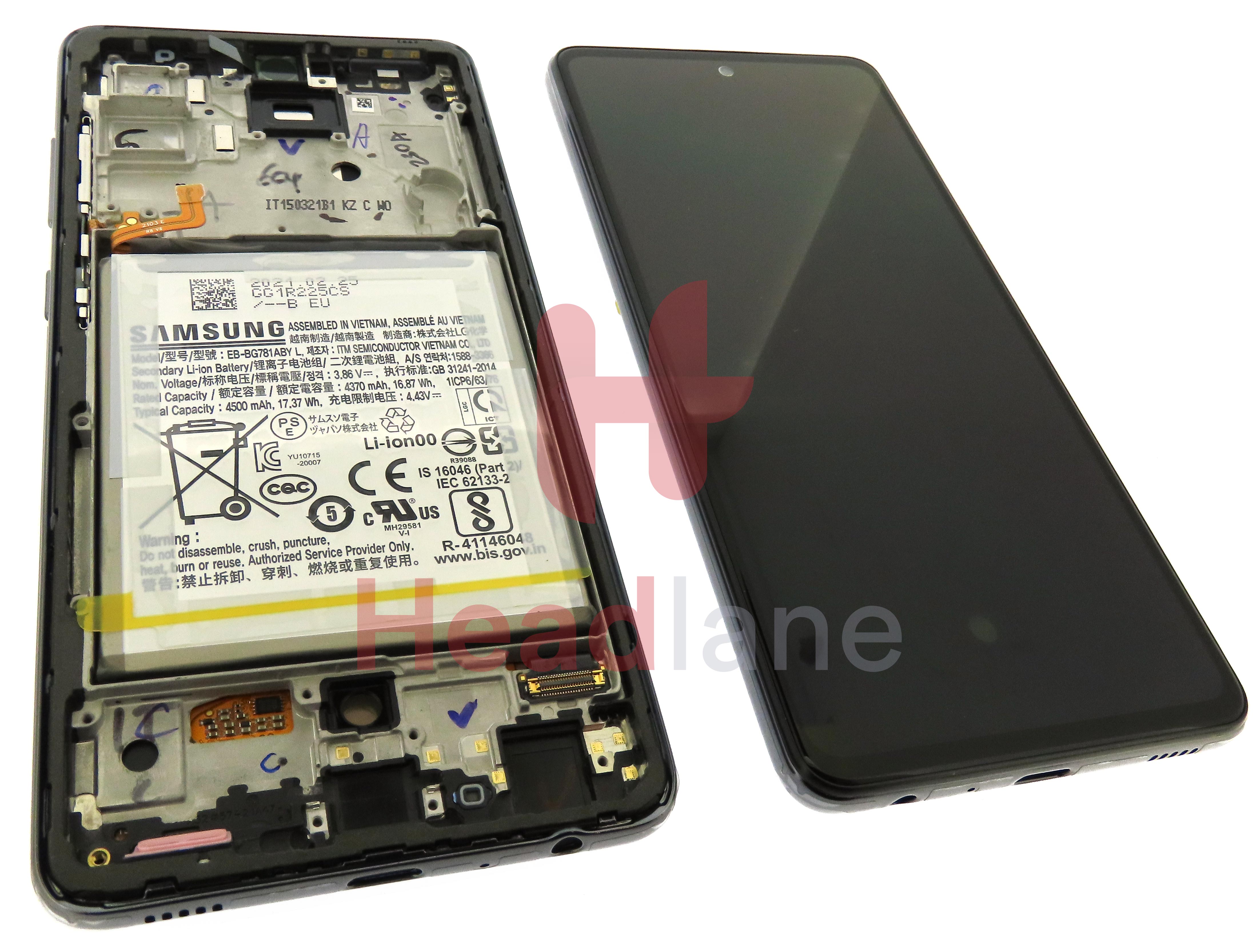 Samsung SM-A525 A526 Galaxy A52 4G A52 5G LCD Display / Screen + Touch + Battery - Black - GH82 ...